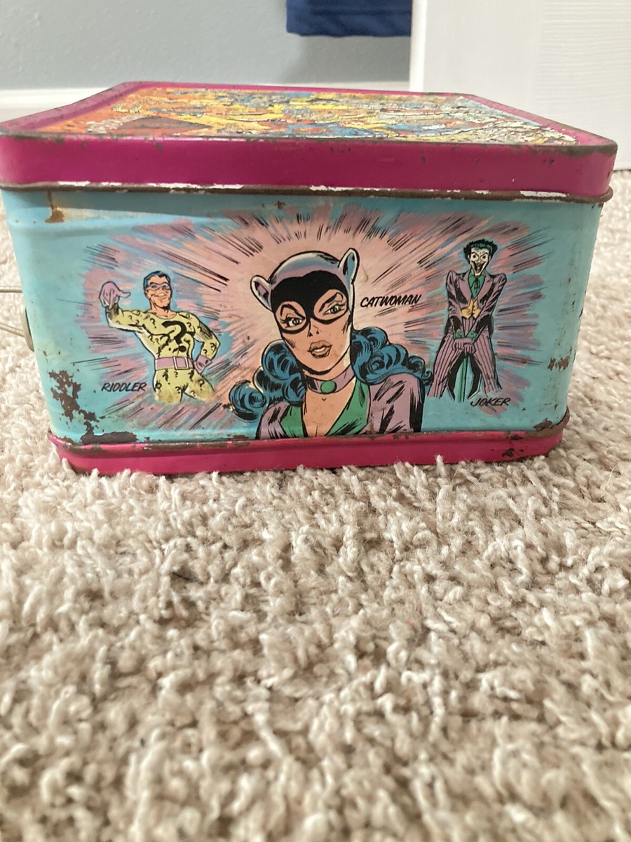 Vintage Lunch Box 1970s 70s Dated 1976 Dc Comic Super Friends Batman