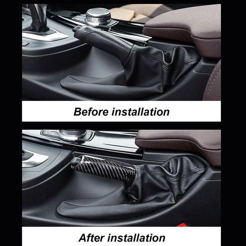 Carbon Fiber Look Handbrake Brake Handle Cover For BMW E46 E60 E90 E92 ...