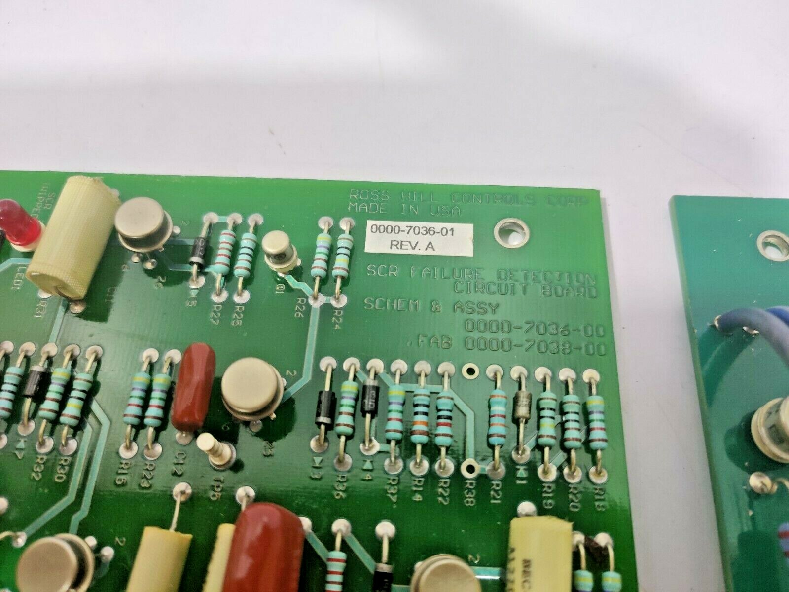 Ross Hill Controls SCR Failure Detection Circuit Board 0000-7036-01 Rev ...