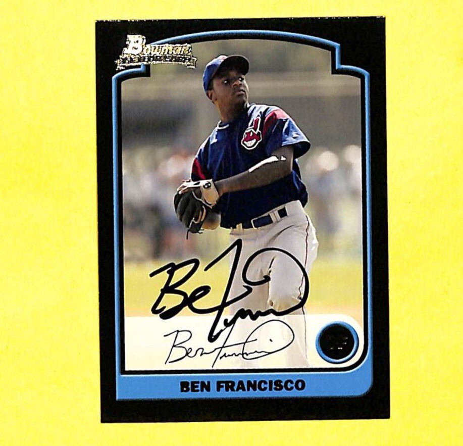 Ben Francisco Signed Auto Autograph 2003 Bowman Rookie Card #214 ...