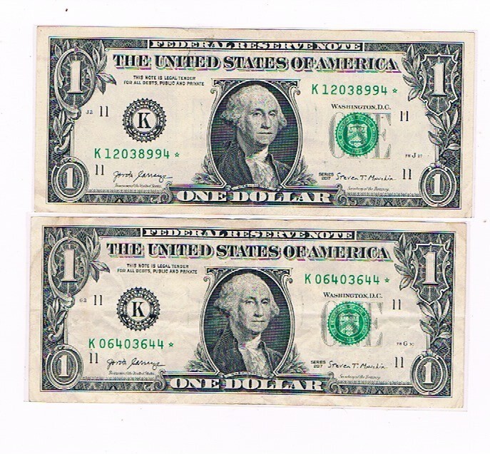 Star note 2017 1 dollar bill, set of 2 Texas. | eBay