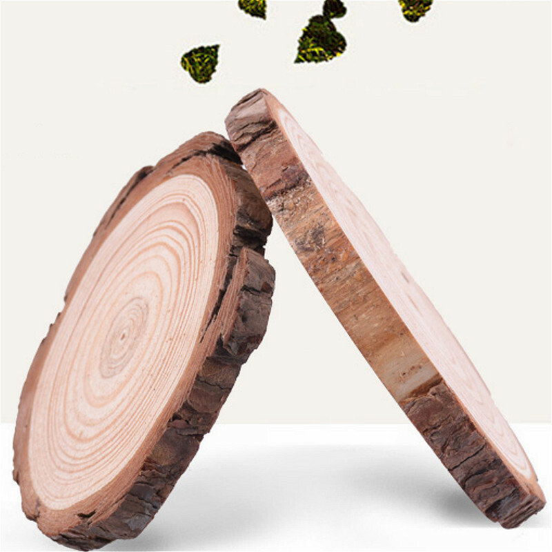 2 x Natural Wood Log Slices Discs 14cm-20cm Wedding Table Decor DIY ...