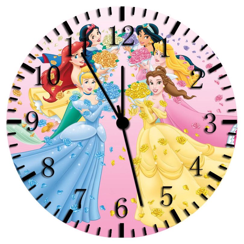 Disney Princess Frameless Borderless Wall Clock Nice For Gifts or Decor ...
