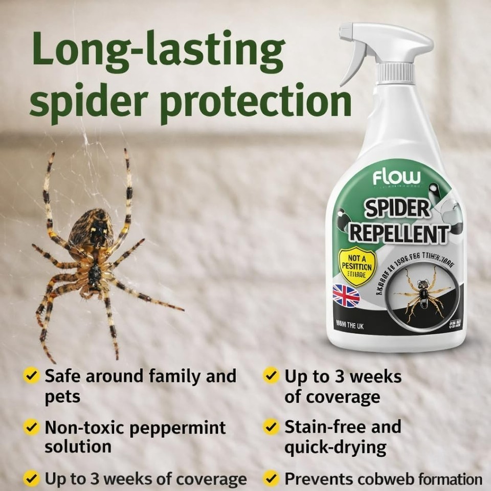 750ml Spider Repellent Spray Peppermint Scented Long Lasting Insect ...