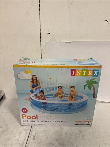 Intex Swim Center Round Inflatable Above Ground Family Lounge Outdoor ...