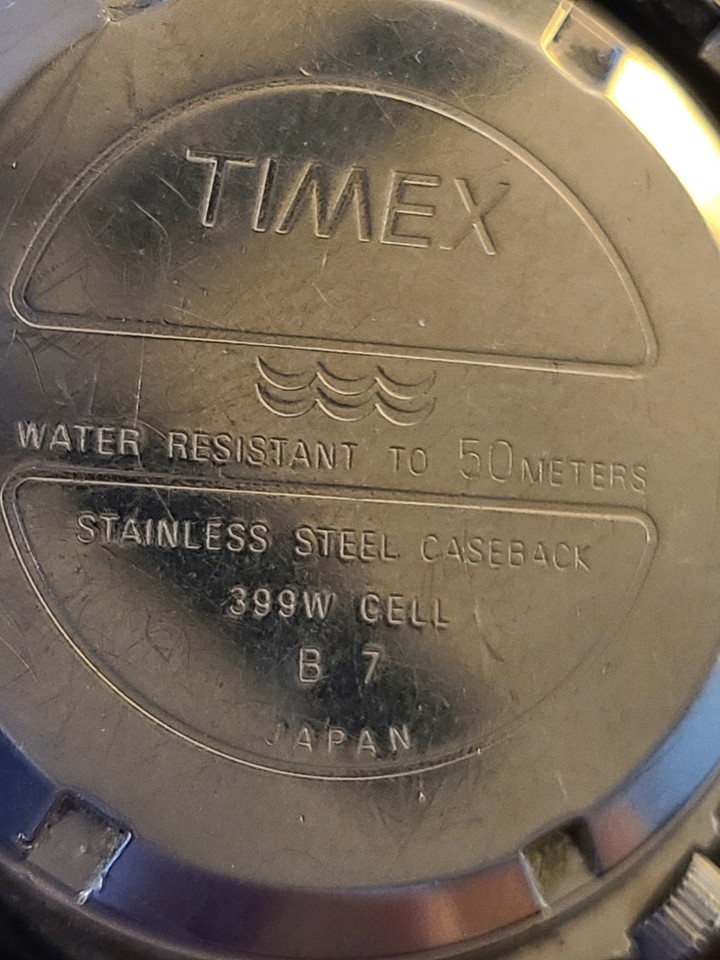O39 Timex Alarm/Chrono WR50m Watch Diver 40mm Mens Tested/works New ...