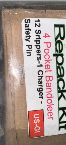 .223 Repack Kit Bandoleer 5.56 Stripper Clips 4 Pocket Bandolier Re ...