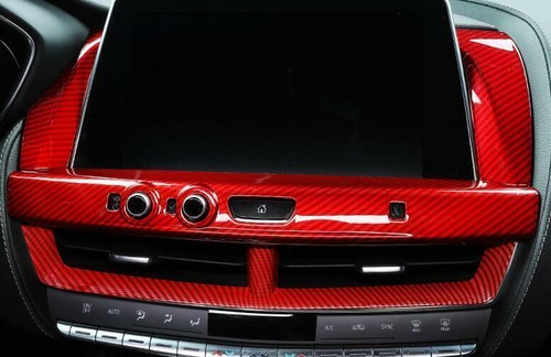 For Cadillac CT5 2020-2022 Red Carbon Fiber Middle Console Navigation ...