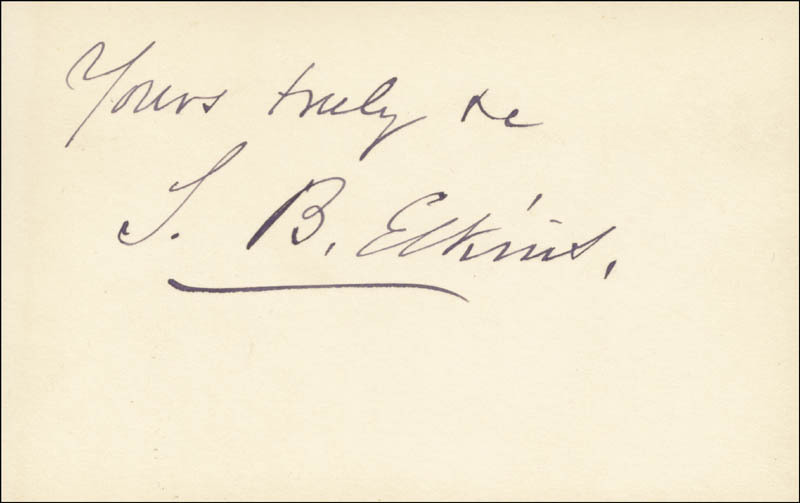 STEPHEN B. ELKINS - AUTOGRAPH SENTIMENT SIGNED | eBay