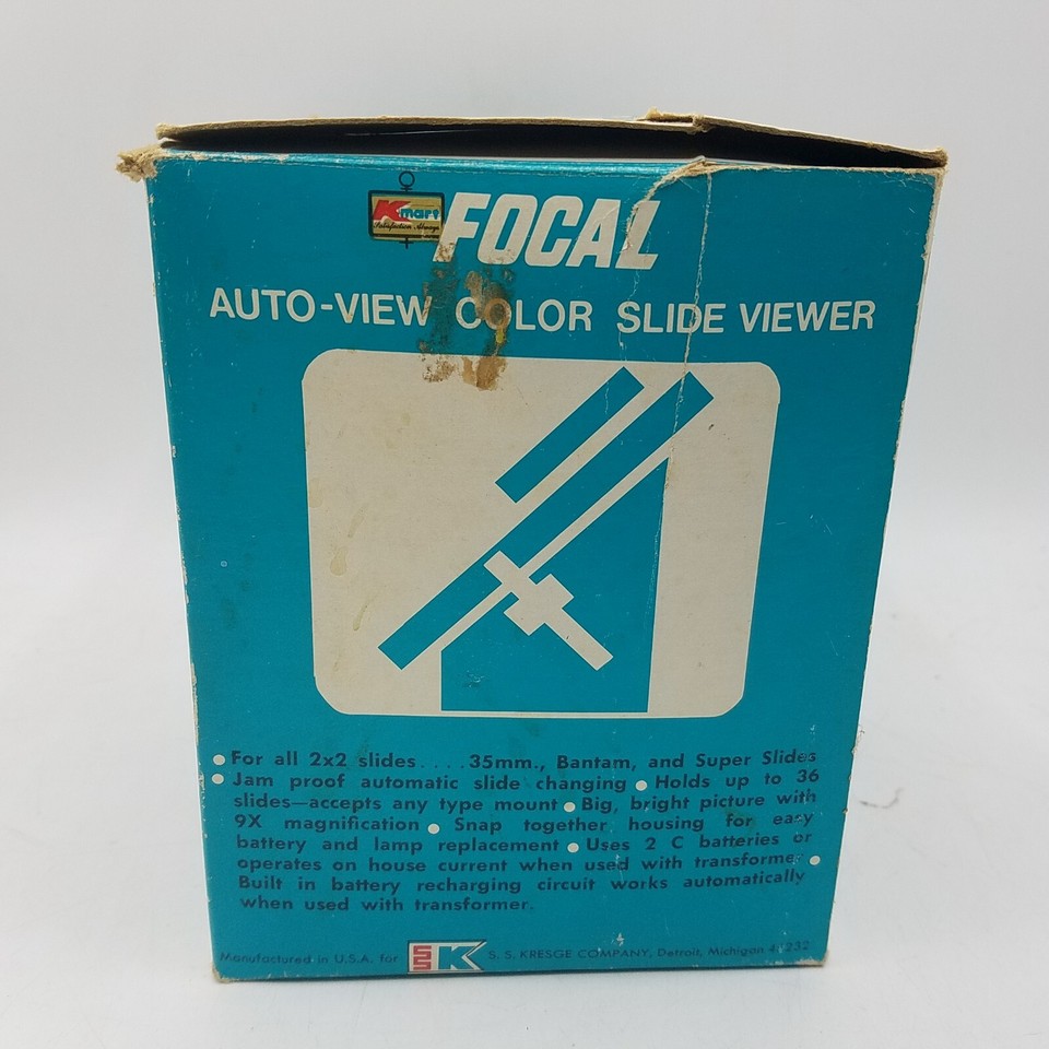 Vintage Kmart Auto View Slide Viewer for 2" x 2" Slides - Includes ...