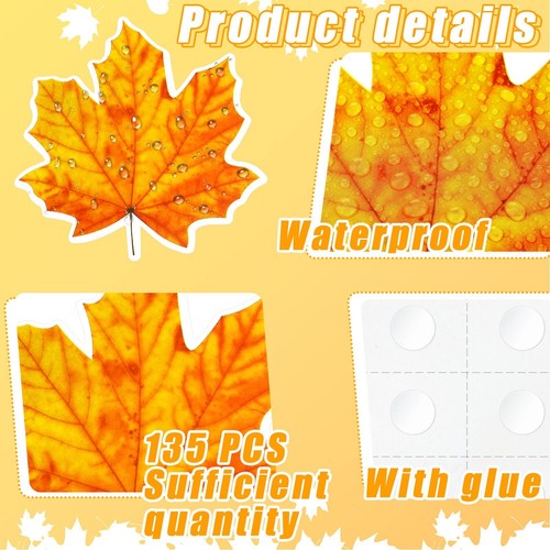 135PCS Fall Leaf Bulletin Board Cutouts Thanksgiving Classroom ...