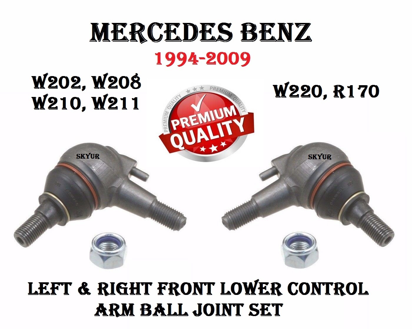 MERCEDES W208 W210 W211 W220 R107 W202 Front Suspension Lower Ball ...