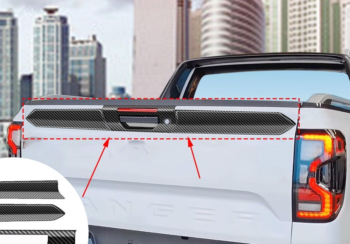For 2023 Ford Ranger Accessories Car Rear Tailgate Door Panel Sticker ...