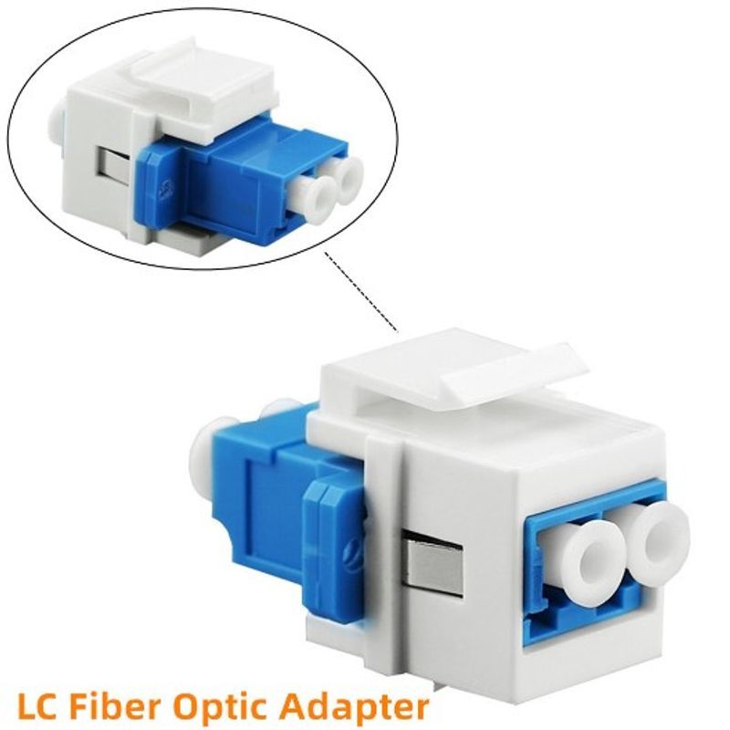 LC Fiber Optic Adapter LC to LC Duplex Multimode 10GB F/F Keystone ...