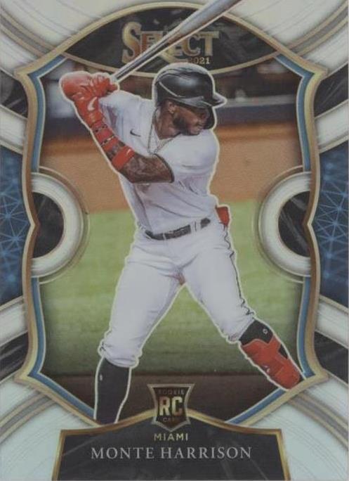 2021 Panini Select - Concourse Monte Harrison #57 Holo Prizm (RC) for ...