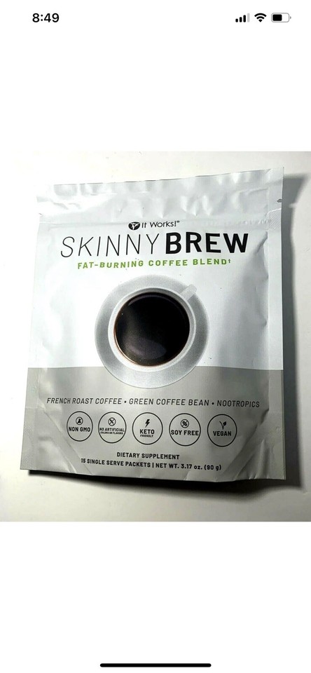 It Works! Skinny Brew Fat-burning Coffee Blend 15 Single Packets Coffee ...