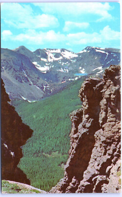 Postcard CO Forest Canyon & Gore Lakes from Portals of Trail Ridge Road ...