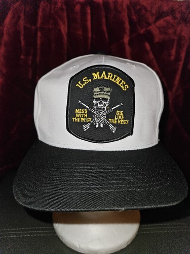 Vintage United States Marines Hat Cap Snap Back Mess With The Best ...