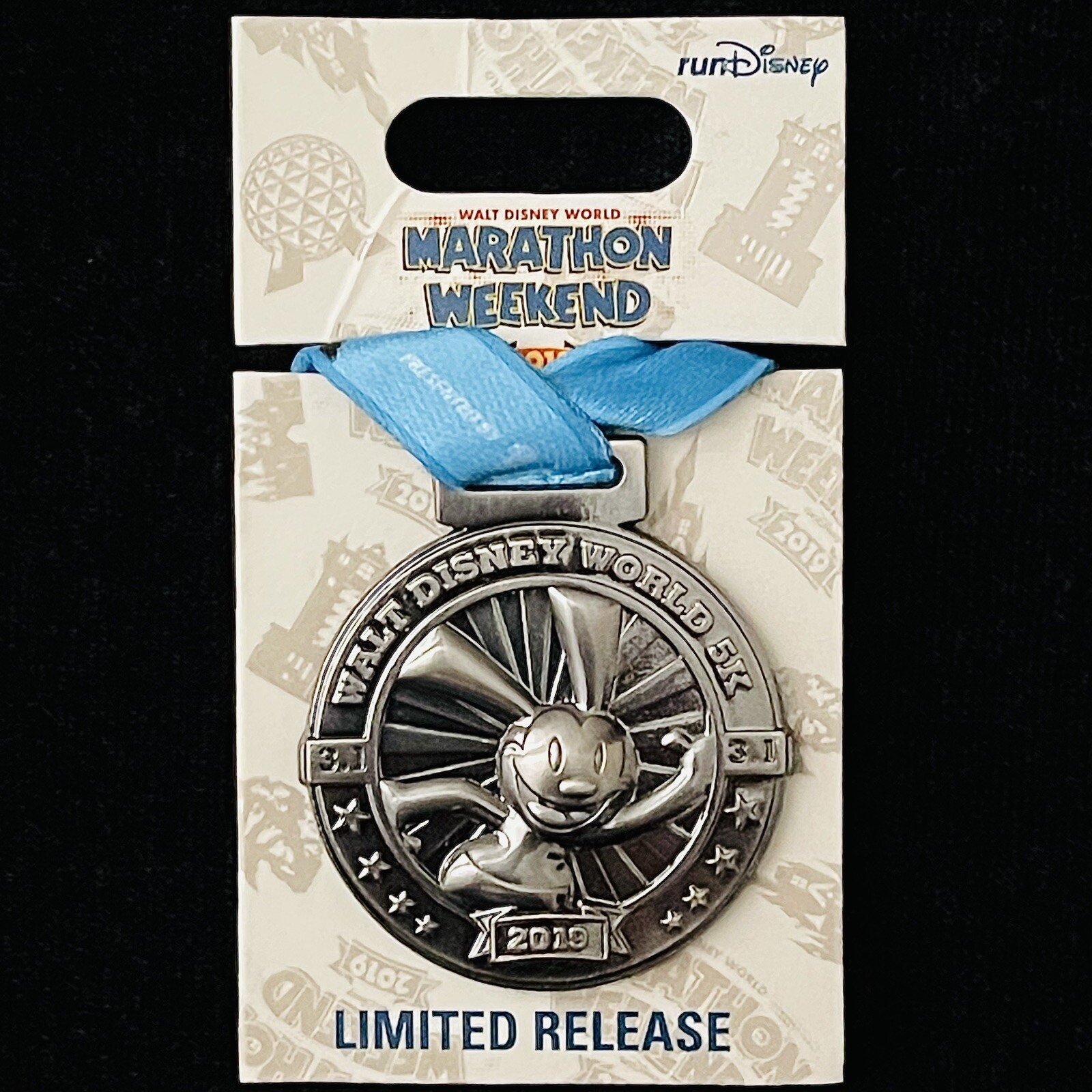 LR Oswald Lucky Rabbit Medal Ribbon 5k Marathon Weekend Logo Run Disney ...