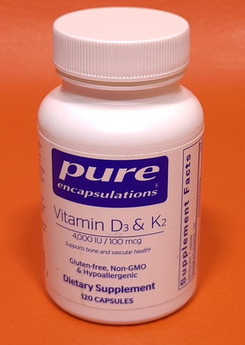 Pure Encapsulations Vitamin D3 And K2 Bone And Heart Support 120 Ct ...