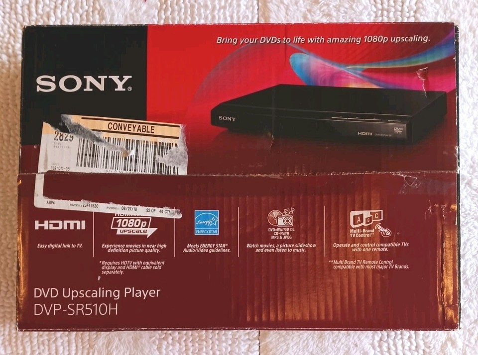 DVD Upscaling Player DVP-SR510H - BLACK WITH REMOTE Open Box Works | eBay