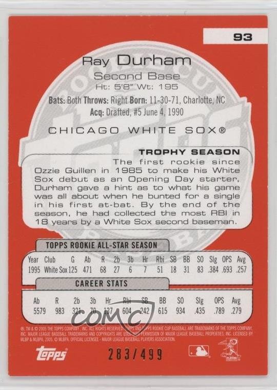 2005 Topps Rookie Cup Red /499 Ray Durham #93 | eBay