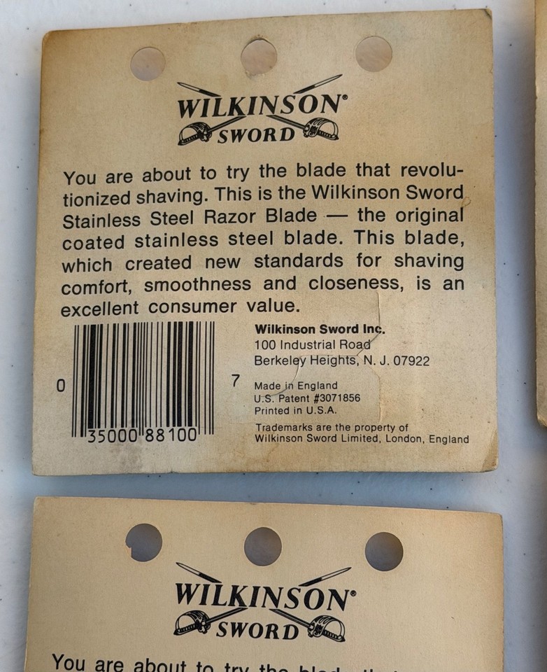 VINTAGE WILKINSON SWORD STAINLESS STEEL 8 Packs of 5 Blades | eBay