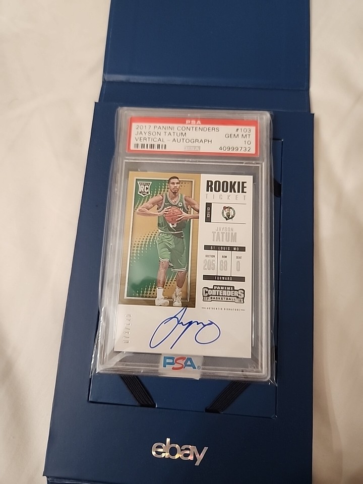 2017 Panini Contenders Jayson Tatum Rookie Auto Vertical PSA 10 #103 | eBay