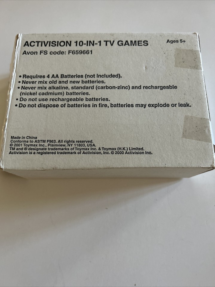 Retro Activision TV Games Video Game System 2000 Toymax Plug and Play ...