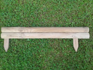 Pack Of 10 New Horizontal Garden Lawn Log Panel Edging 0.75M X 4 Inch ...