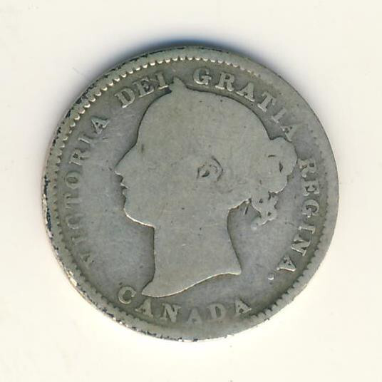 1896 Canada silver dime Queen Victoria, nice condition for age! rare ...