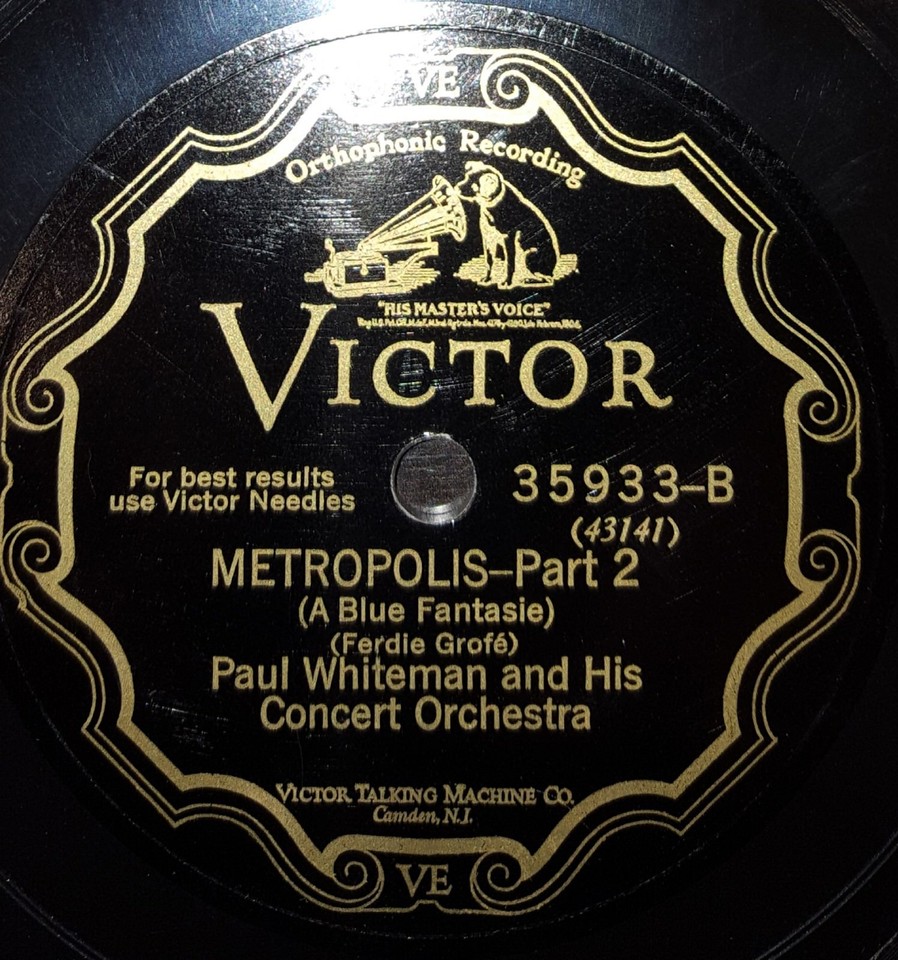 JAZZ 2 x 78 rpm RECORD Victor PAUL WHITEMAN Concert Orchestra ...
