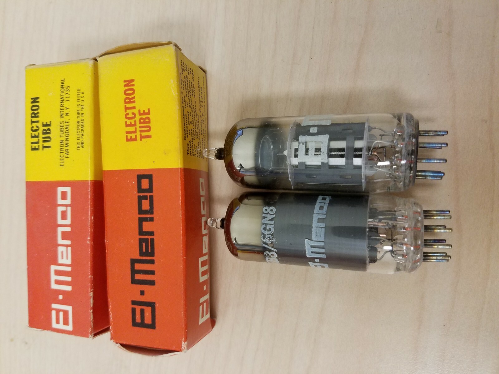 Vintage Pair El-menco Electro Motive Radio Electron Tube Vacuum Tubes ...