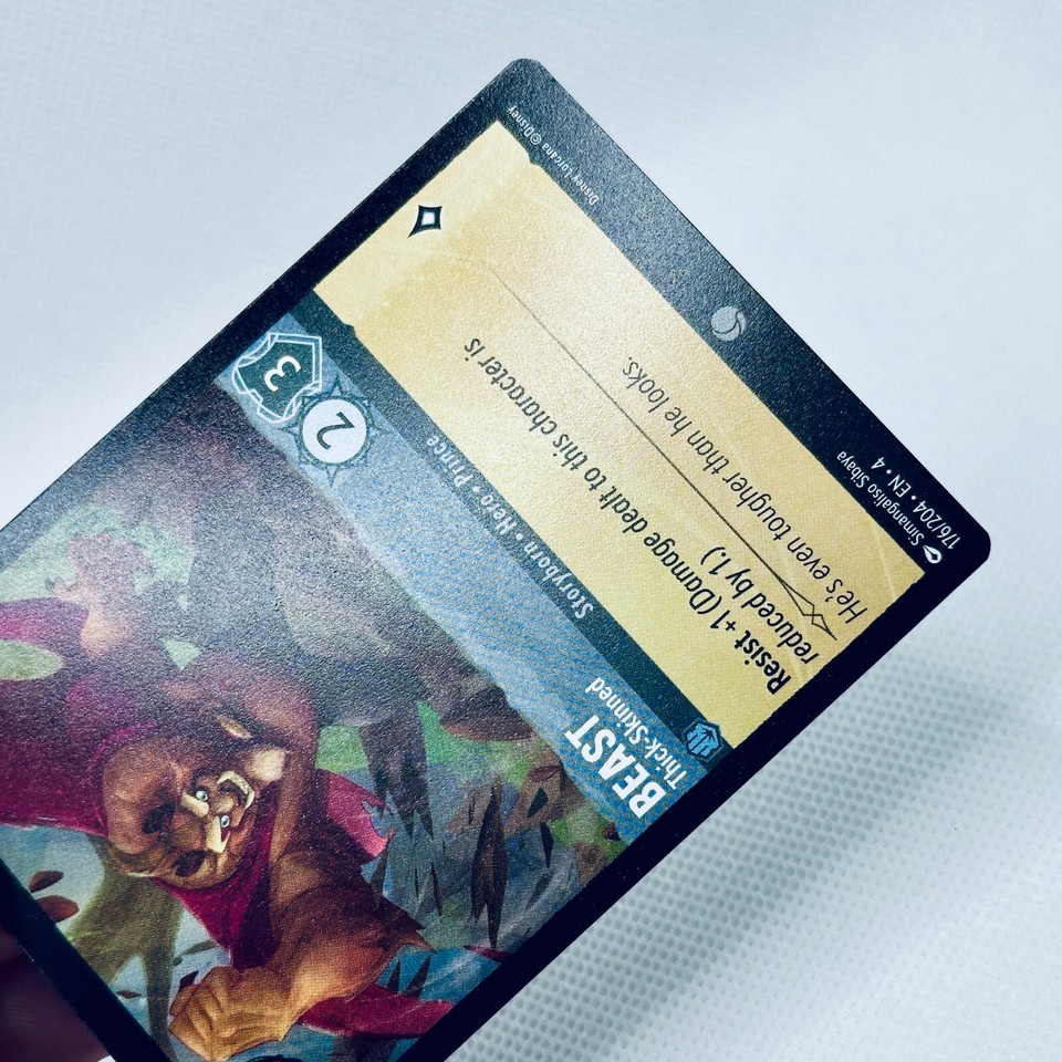 Disney Lorcana Beast - Thick-Skinned Character Card Regular Common | eBay