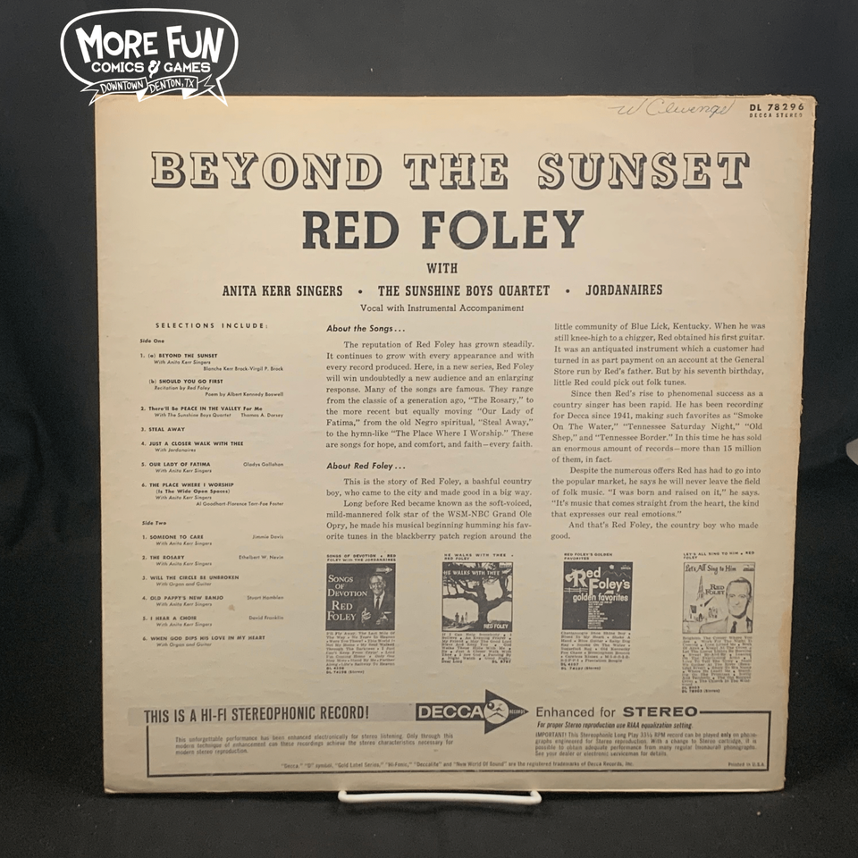 Red Foley: Beyond the Sunset USED Vinyl Record | eBay