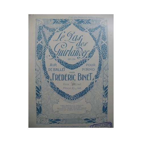 BINET Frédéric Le Pas des Guirlandes Piano | eBay