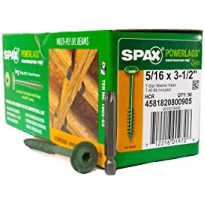 SPAX 4581820800905 5/16 x 3-1/2" T-Star Washer Head HCR (High Corrosion ...