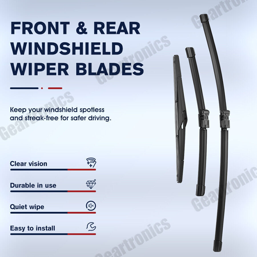 Front & Rear Windscreen Wiper Blades For Ford Fiesta MK7 Hatch 08-15 26 ...