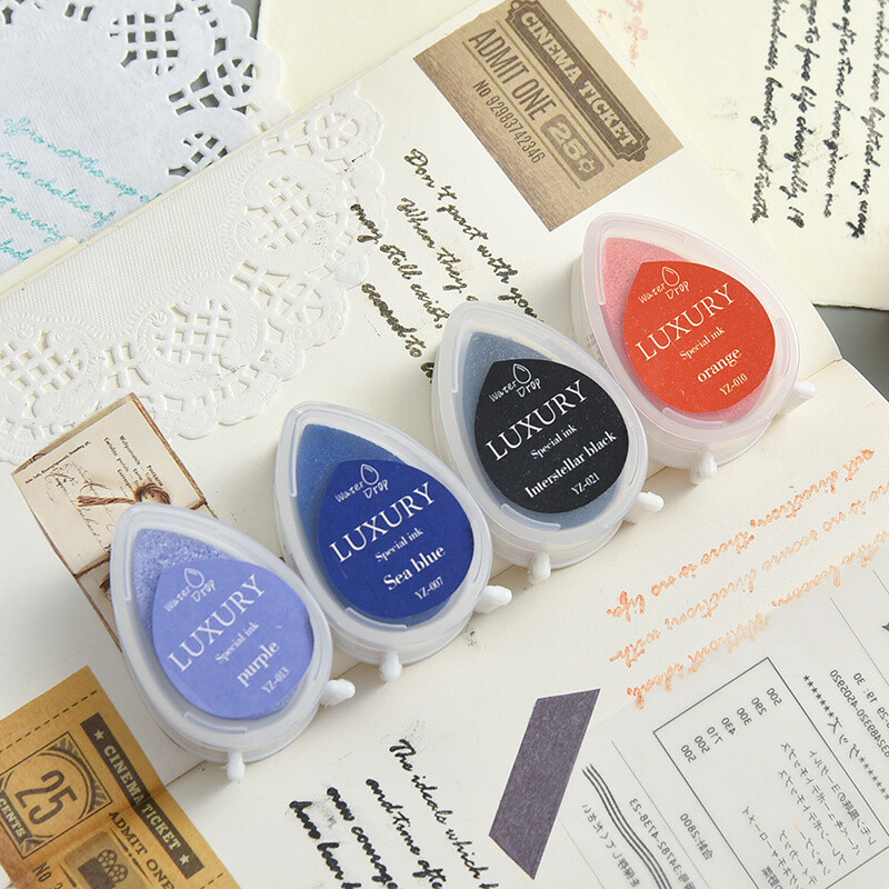 Waterdrop Ink Pad Rubber Stamp Journal Scrapbooking Students Crafts ...