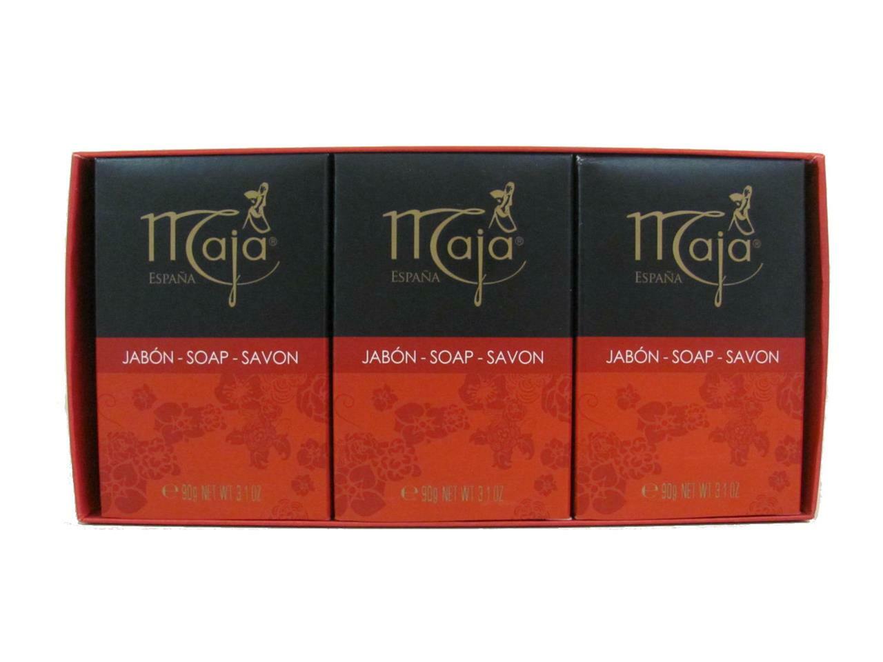 MAJA By Myrurgia Scented Bar Soap Jabon Savon 3 x 1.7 Oz for Women Box ...