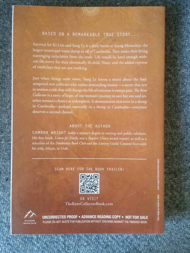 RARE The Rent Collector by Camron Wright ARC Proof | eBay