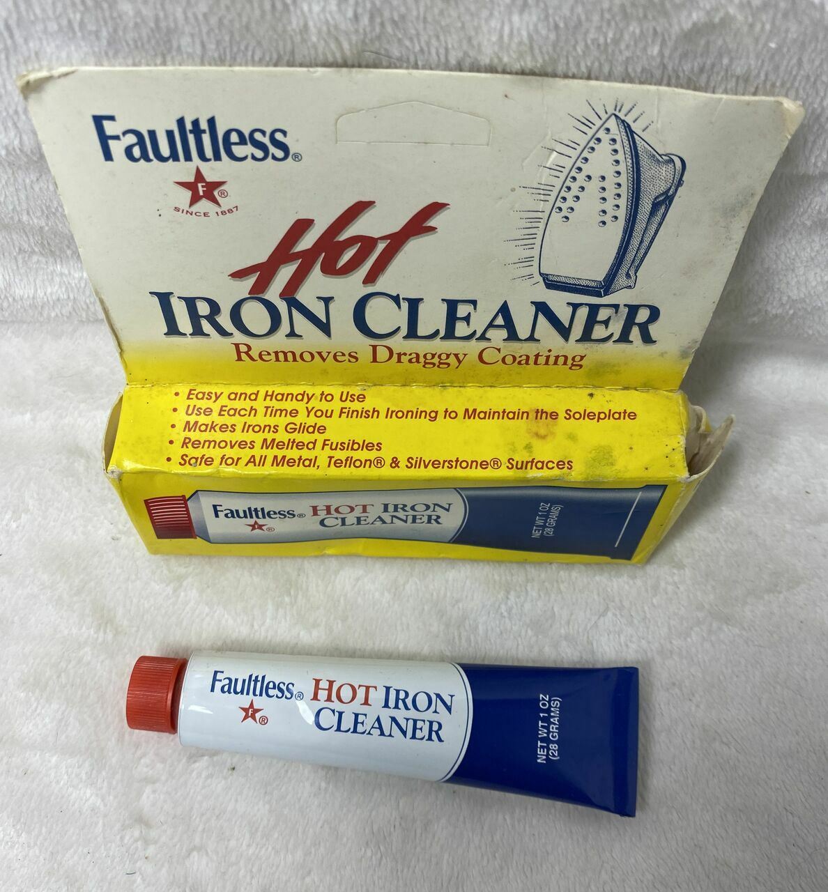 Vintage Faultless Hot Iron Cleaner in Original Box - 1980's | eBay