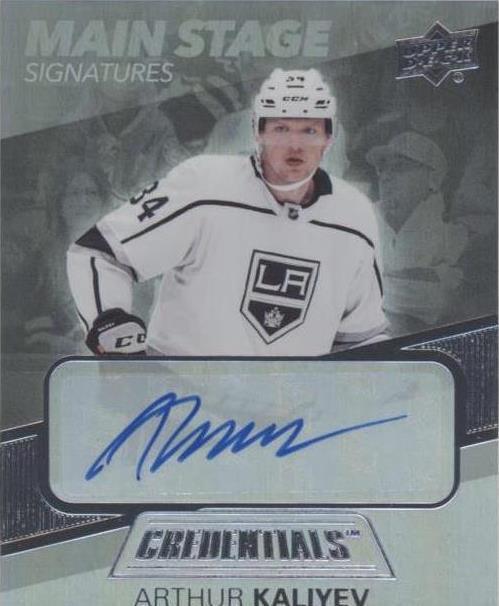 2021-22 Upper Deck Credentials - Main Stage Signatures Arthur Kaliyev # ...