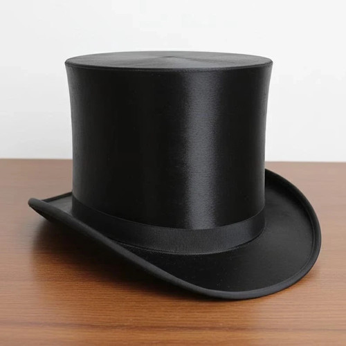 Handmade 100% Silk Very Tall Top Hat – Classic Formal Vintage Style Hat ...
