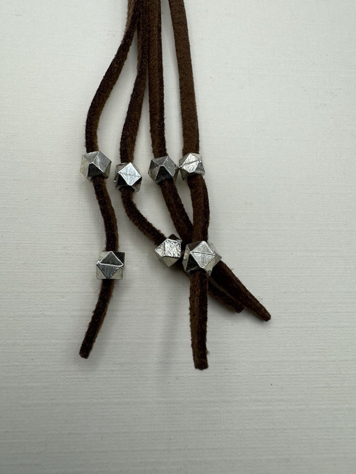 Myra Bag “Feather Shield Stacked Necklace” Leather & Metal Chain NWT 24 ...