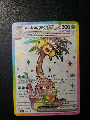 Alolan Exeggutor EX Pokémon Card 225/191 Ultra Rare Holo | eBay