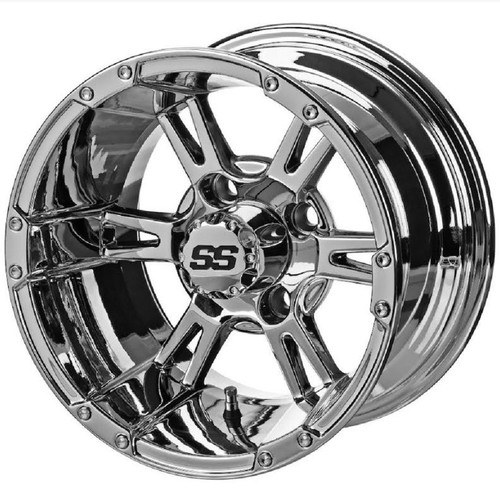 LSI Raptor 14" Golf Cart Wheels Mirror 23" RT66 Cruiser Tires E-Z-GO ...