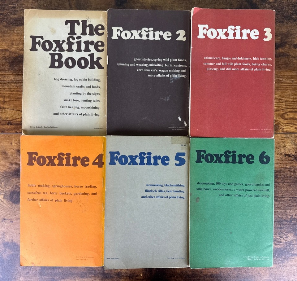 Foxfire Books Set 1-6 Eliot Wigginton 1972-1980 Appalachia Homesteading Prepper | eBay