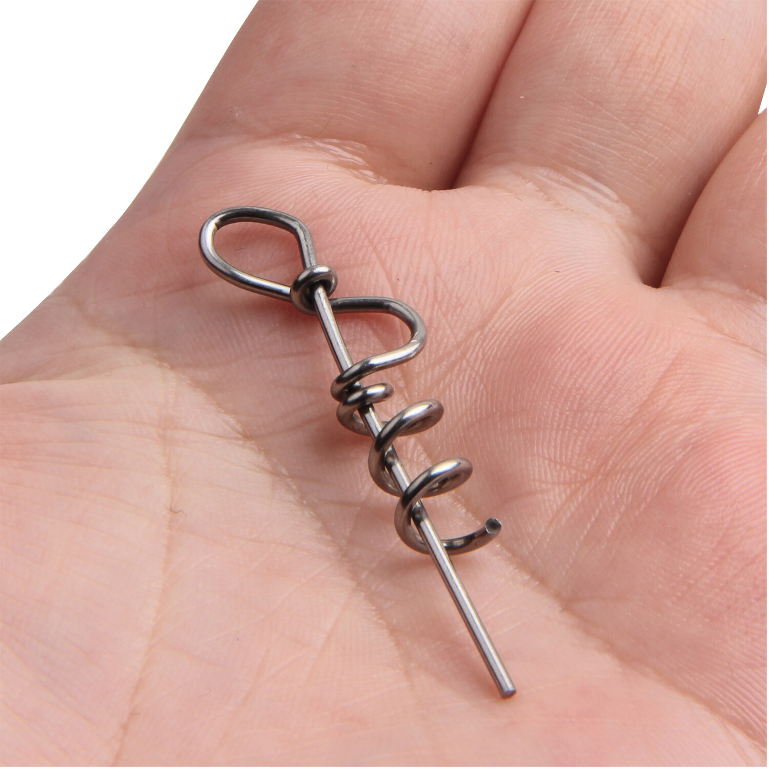 Soft Lure Spring Twist Lock Fishing Hook Centering Pin Bait Lure Screw ...