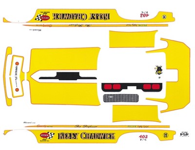 KELLY CHADWICK 1971 VEGA FC Yellow NHRA 1/32nd Scale Slot Car ...